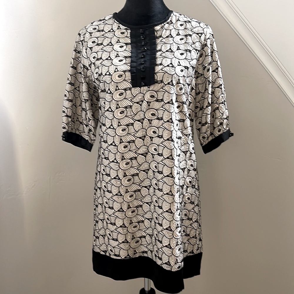 Golden Hawk Silk Dress - Gem